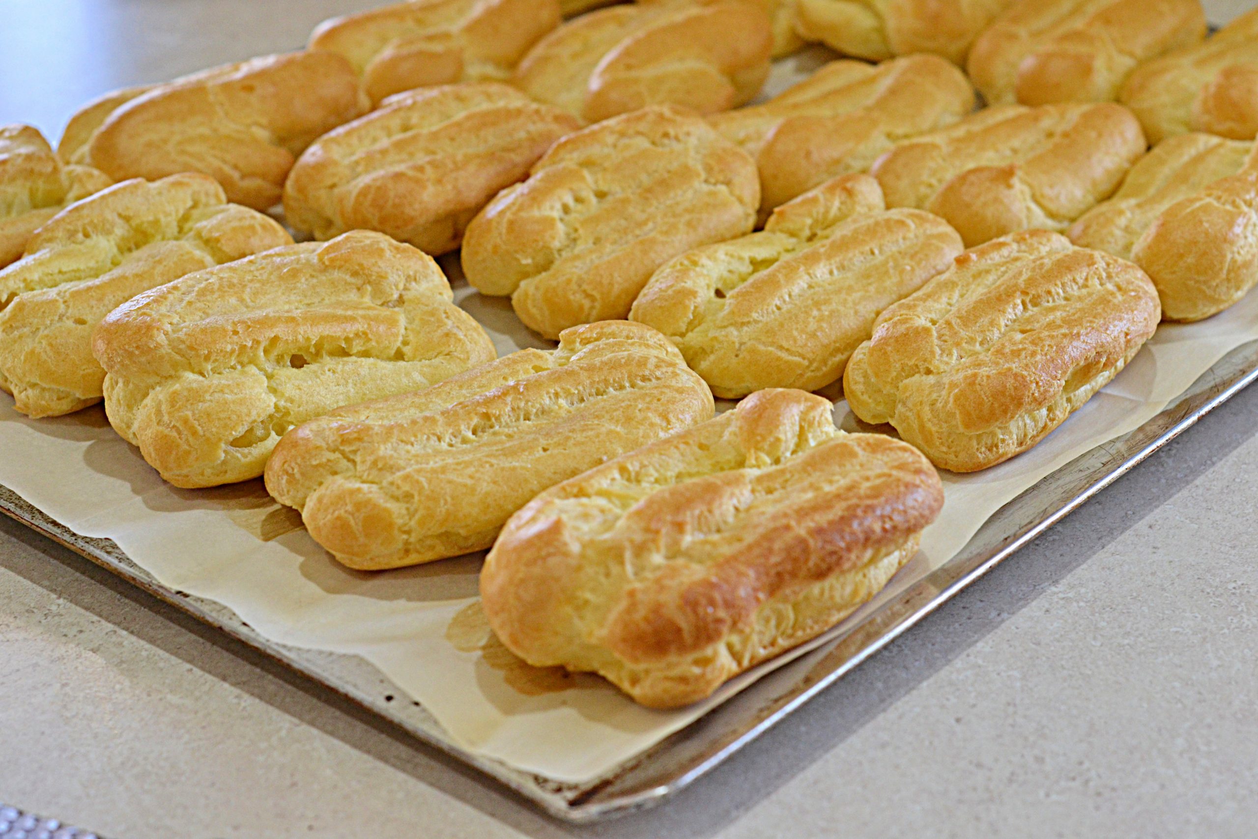 Orange Cream Chocolate Eclairs