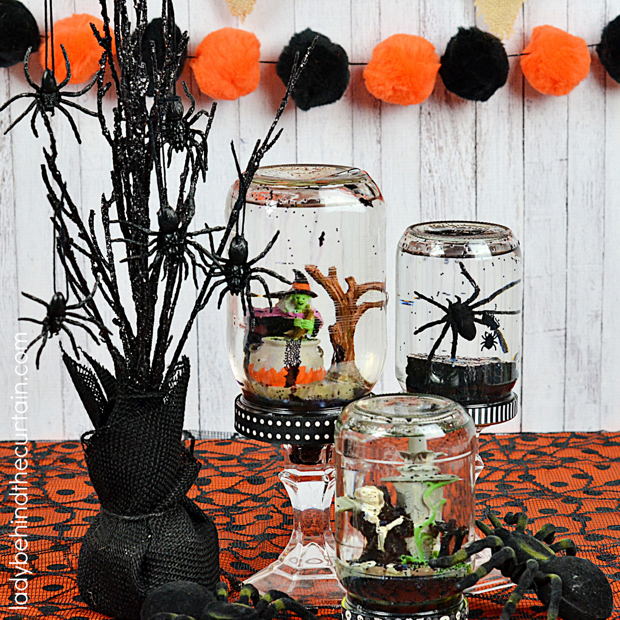 DIY Halloween Party Snow Globes