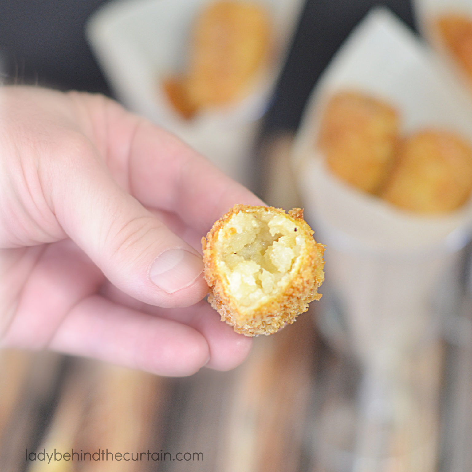 Cheesy Roasted Garlic Potato Croquettes
