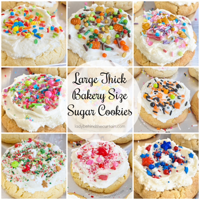 Large Thick Bakery Size Sugar Cookies Recipe