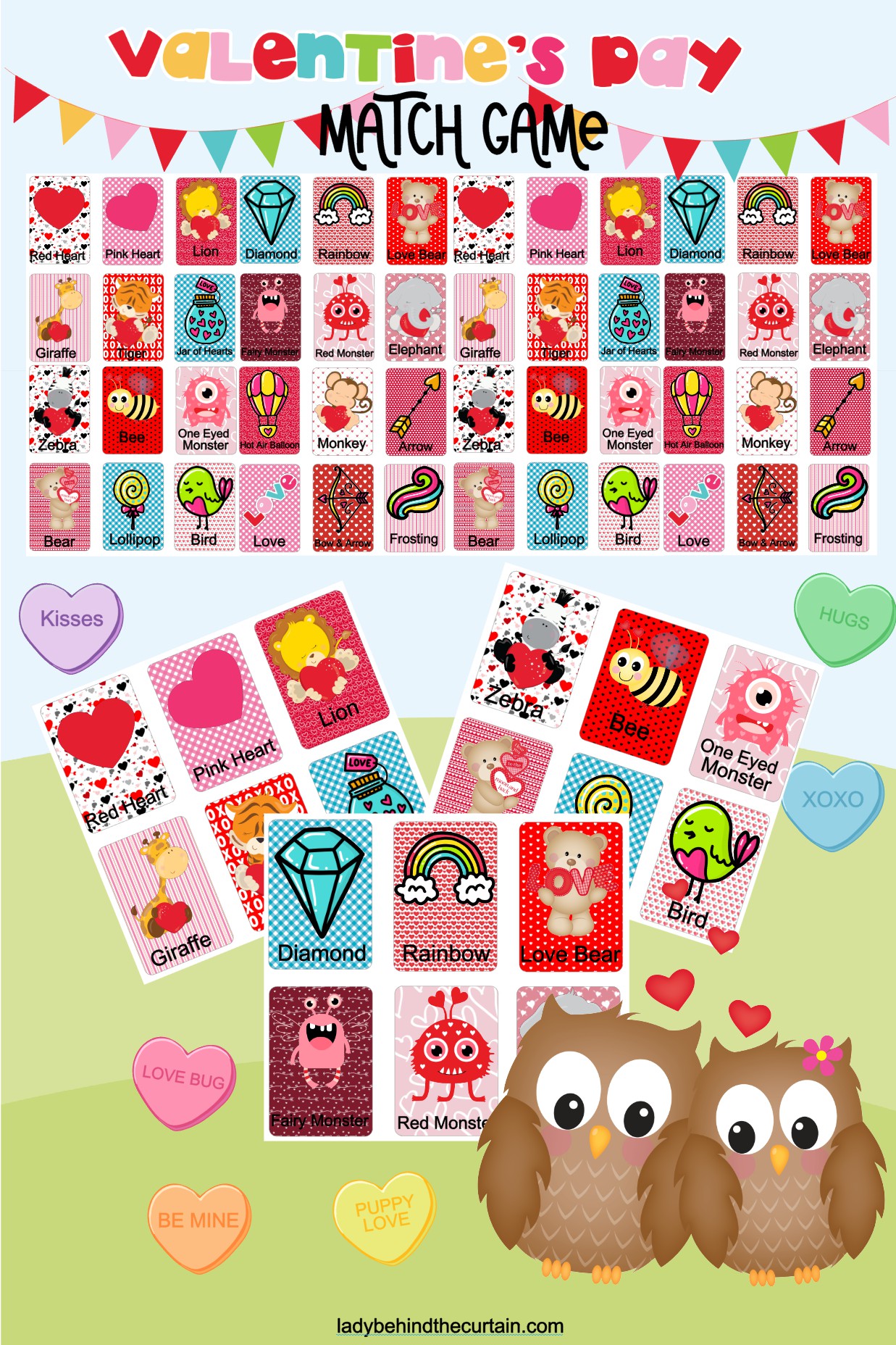 Indoor Valentine's Day Games and Free Activity Sheets