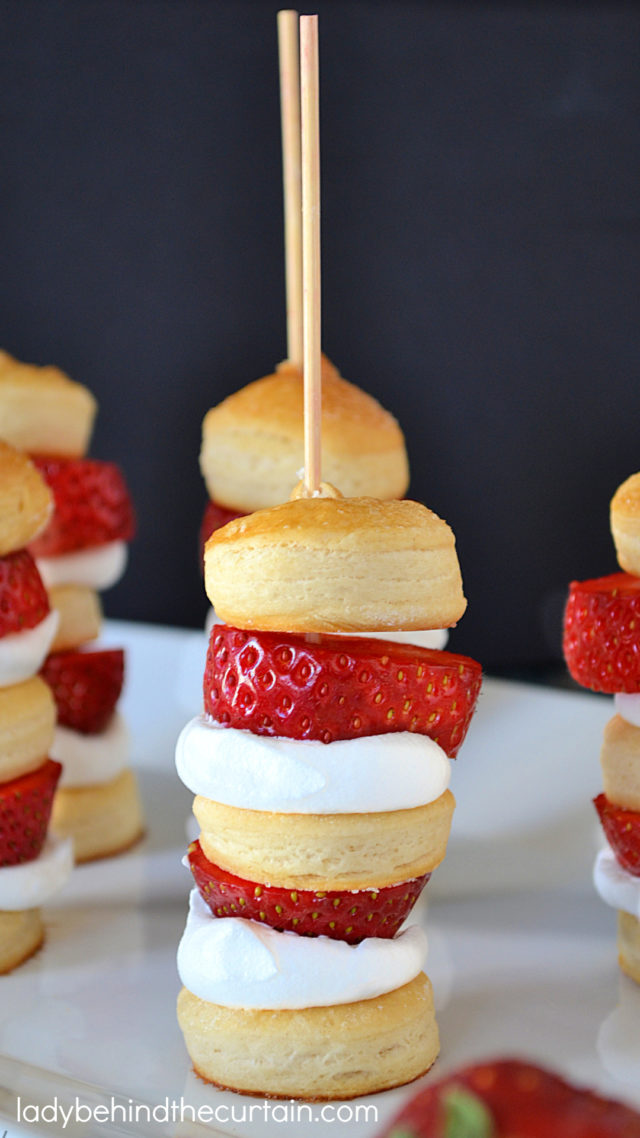 Semi Homemade Strawberry Shortcake Kebobs + Video