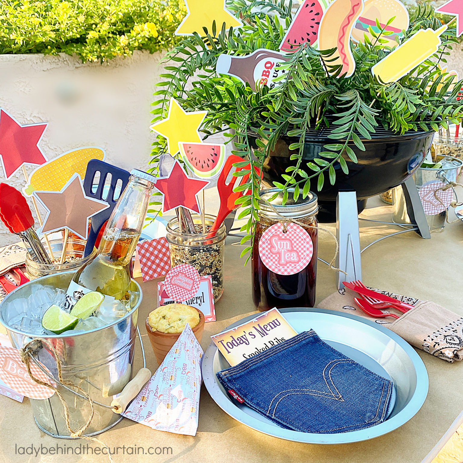 Backyard Barbecue Dinner Table