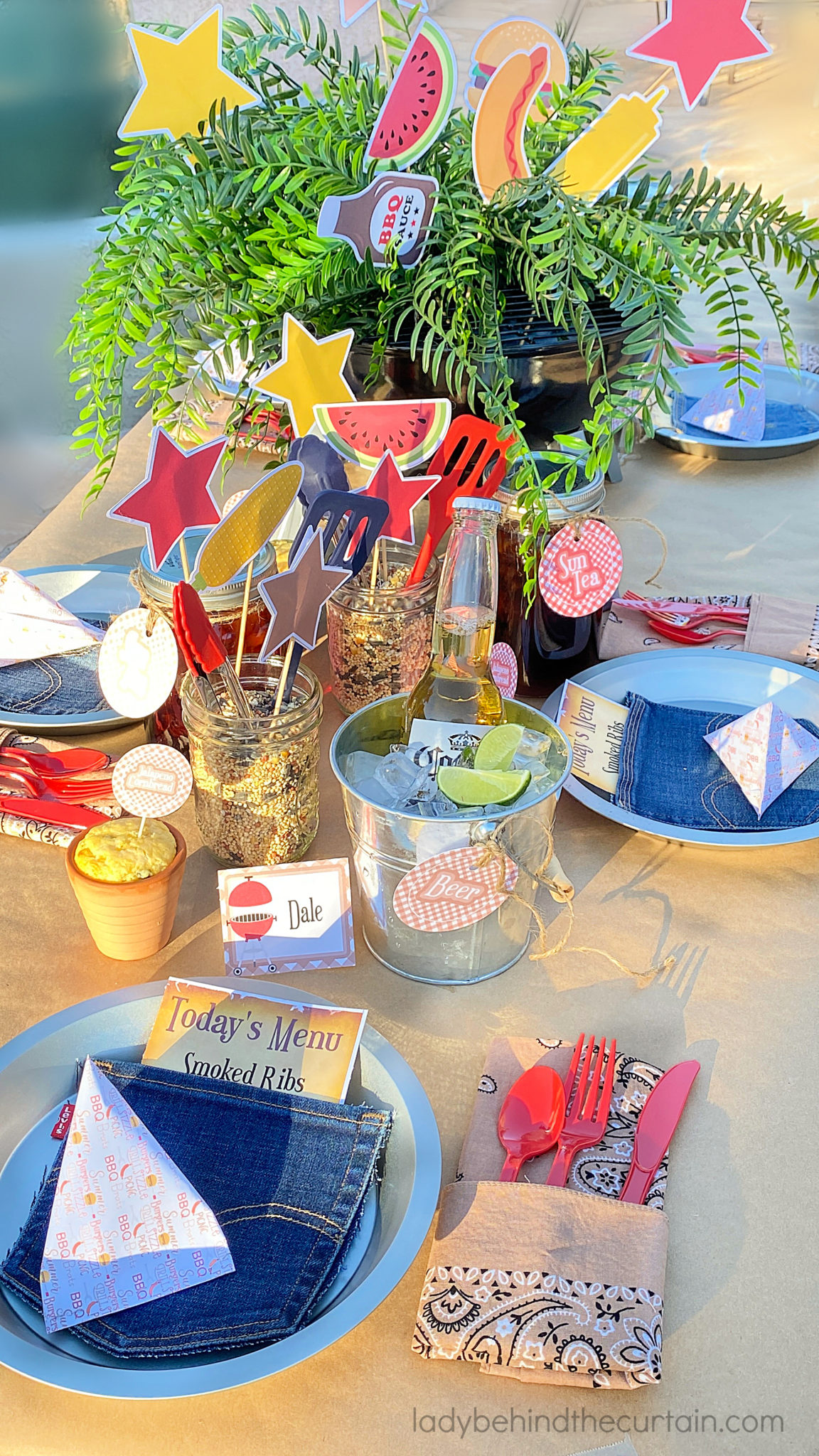 Backyard Barbecue Dinner Table