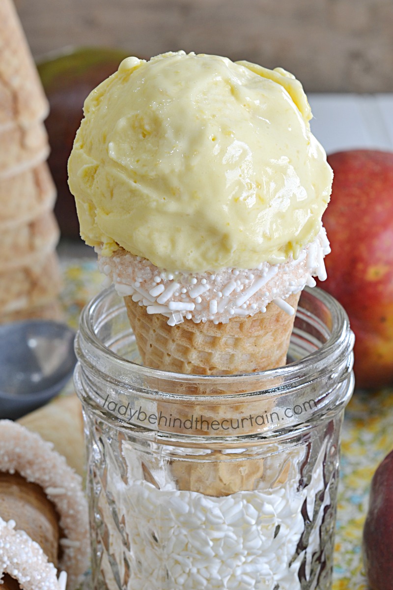Homemade Fresh Peach Gelato