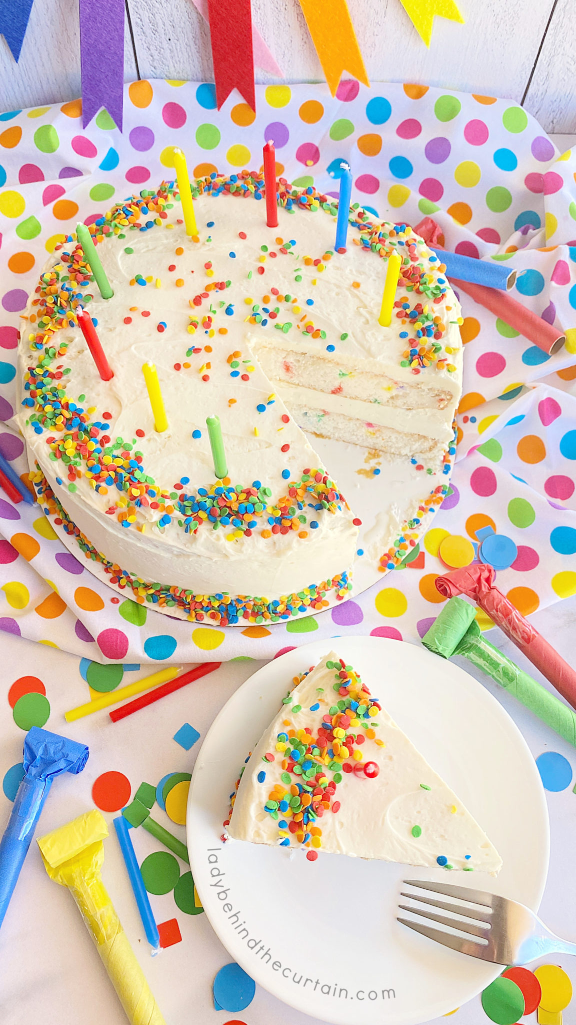 Confetti Birthday Party Ice Cream Cake Confetti Birthday Party Ice Cream Cake