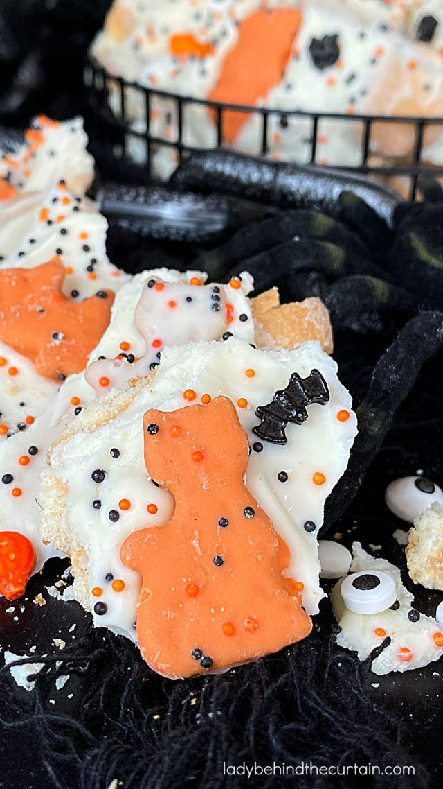 Bats and Cats Halloween Bark