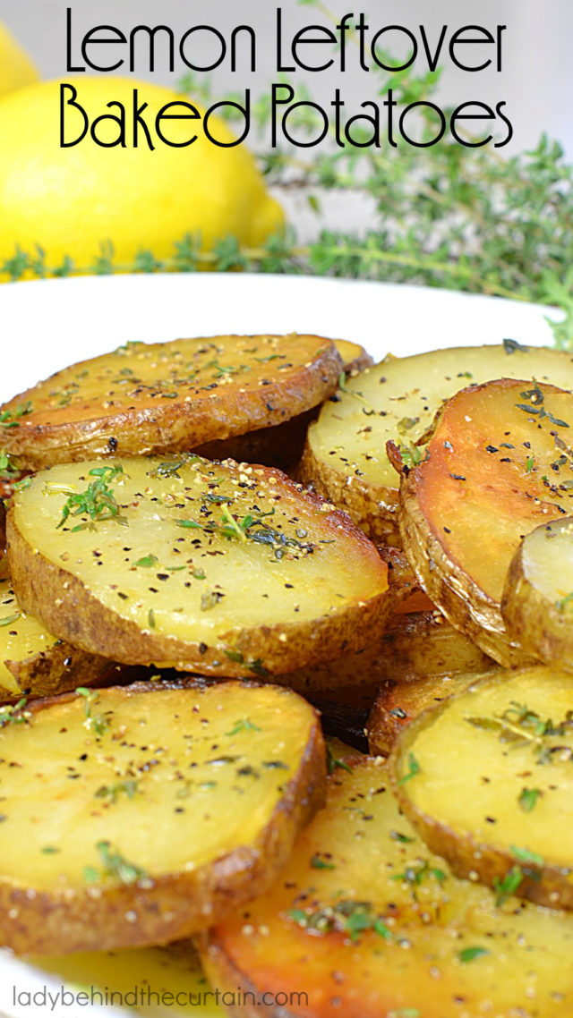 Leftover Baked Potato-Lemon and Thyme Fried Potatoes