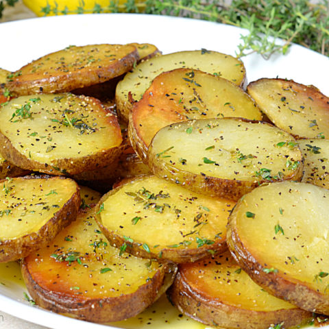 Leftover Baked Potato-Lemon and Thyme Fried Potatoes