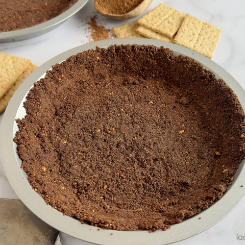 Chocolate Graham Cracker Crust Made With Honey Graham Crackers