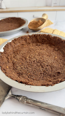 Chocolate Graham Cracker Crust Made With Honey Graham Crackers