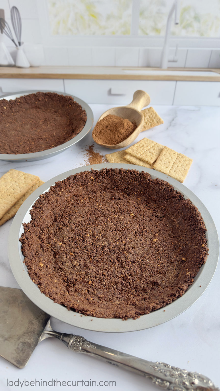 Chocolate Graham Cracker Crust Made With Honey Graham Crackers