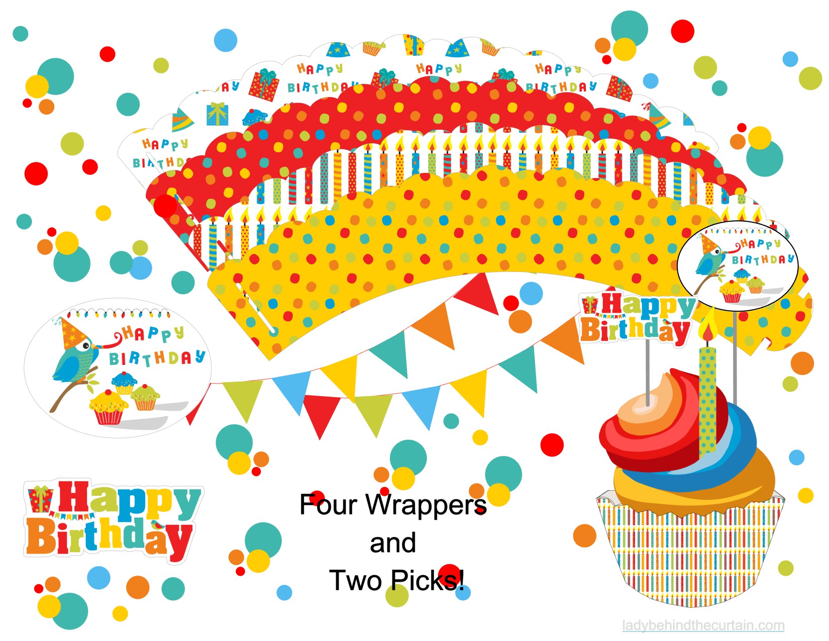 Bold Colors Kids Birthday Party FREE Printable Collection