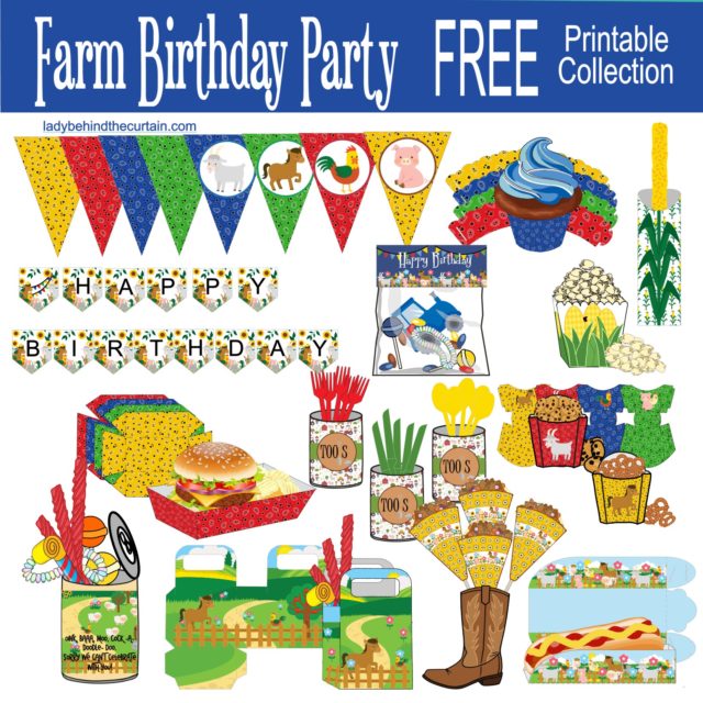 Kids Farm Themed Birthday Party FREE Printable Collection