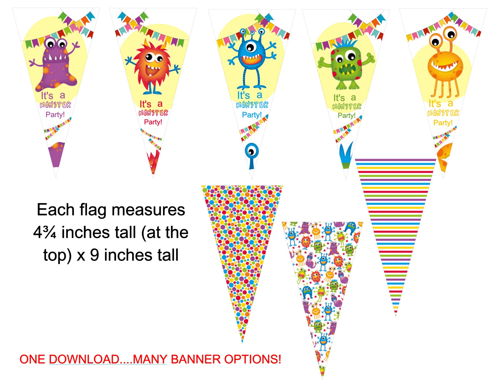 Cartoon Monster Party FREE Printable Collection