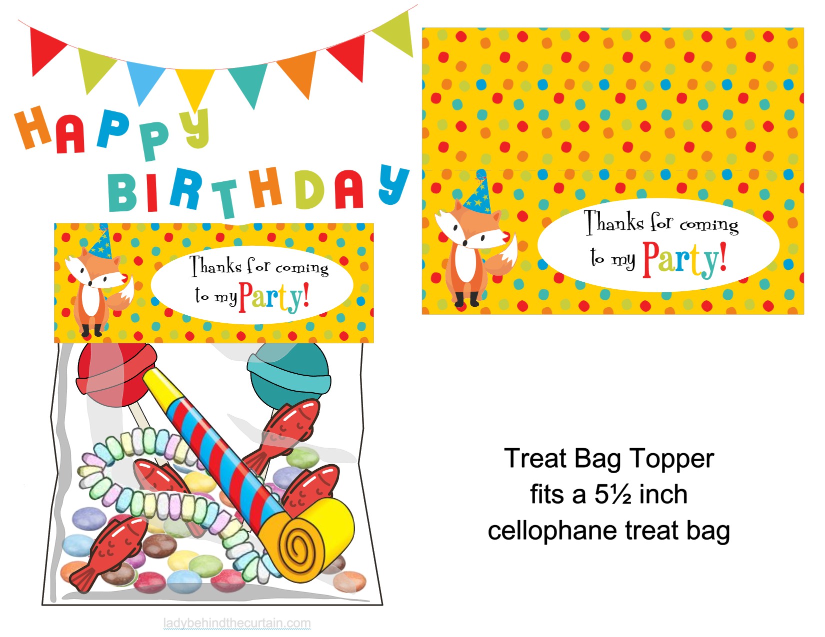 Bold Colors Kids Birthday Party FREE Printable Collection