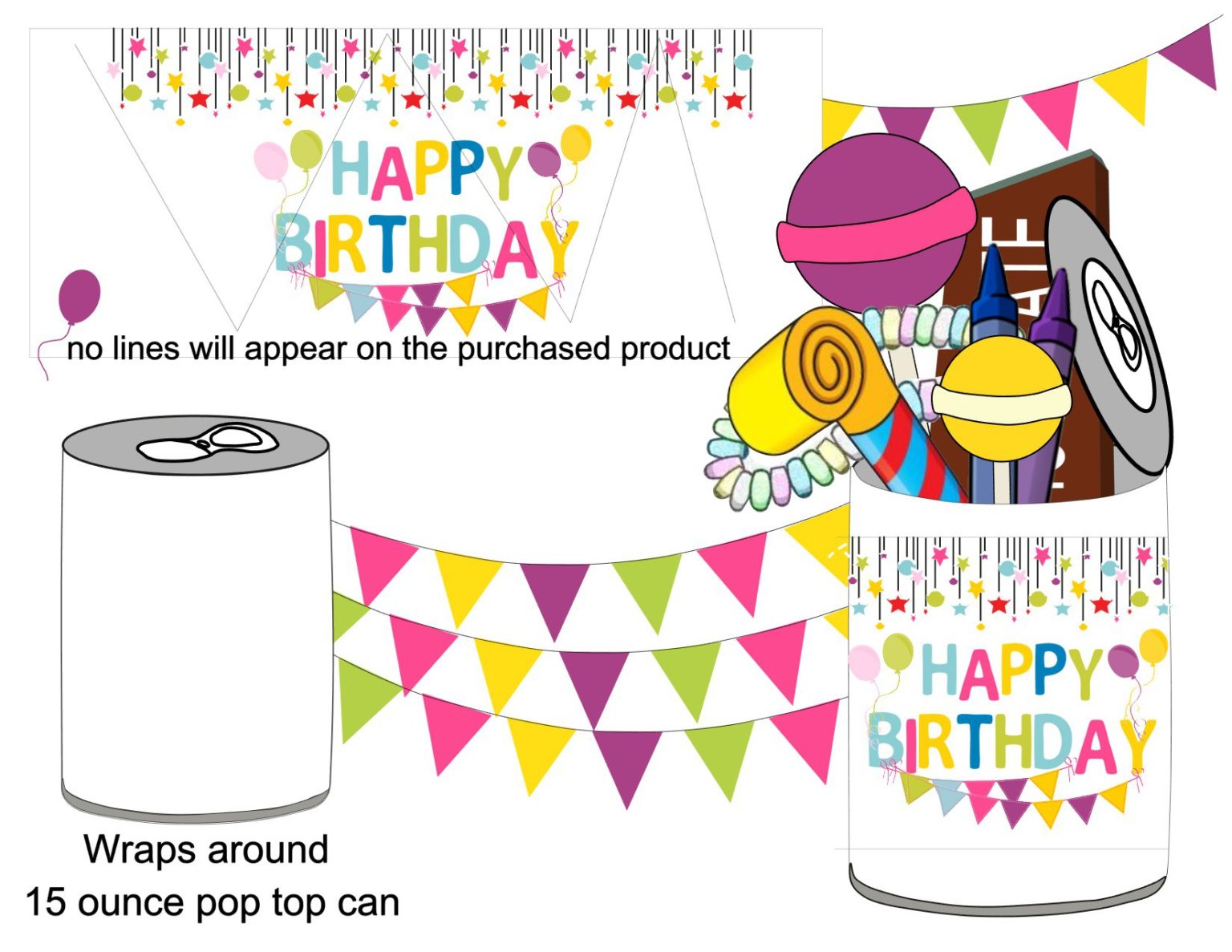 Birthday Party in a Can Wrapper FREE Printable Collection