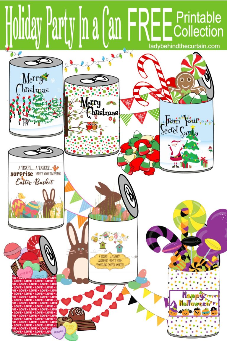 Holiday Party in a Can Wrapper FREE Printable Collection