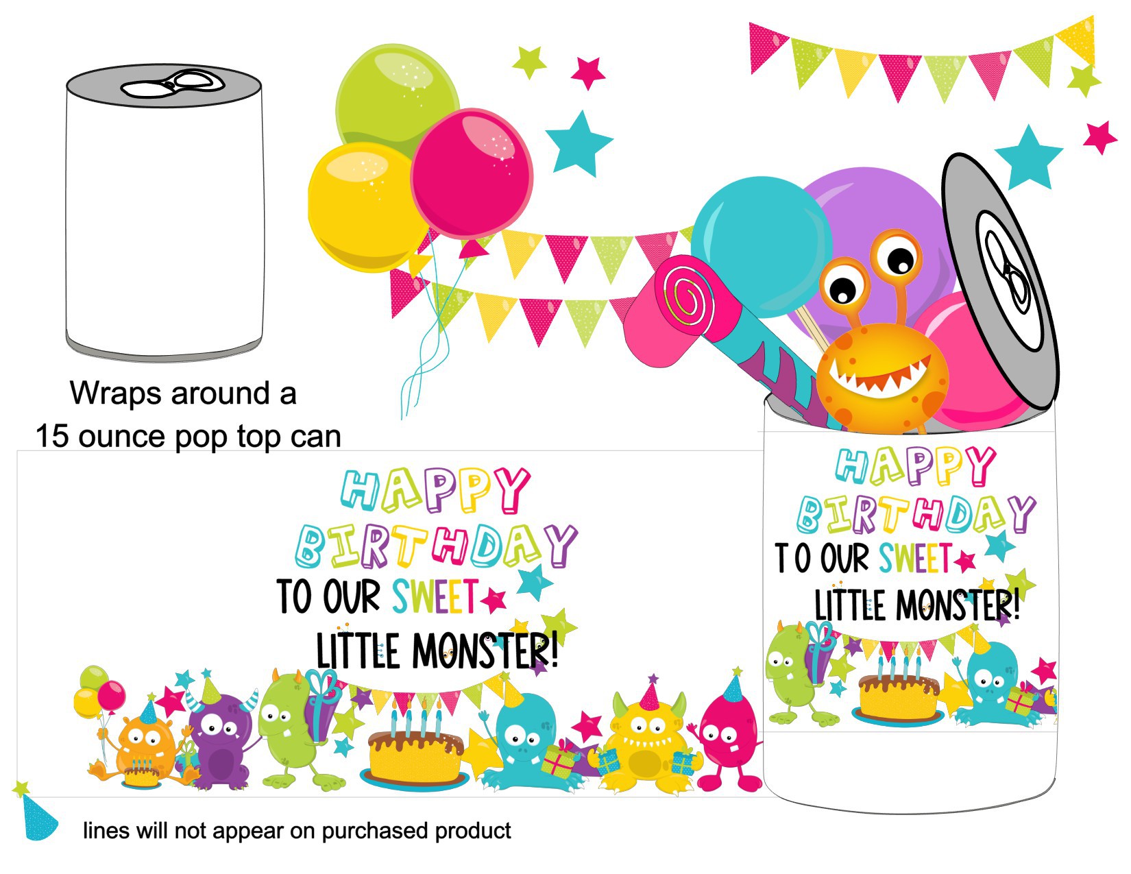 Birthday Party in a Can Wrapper FREE Printable Collection