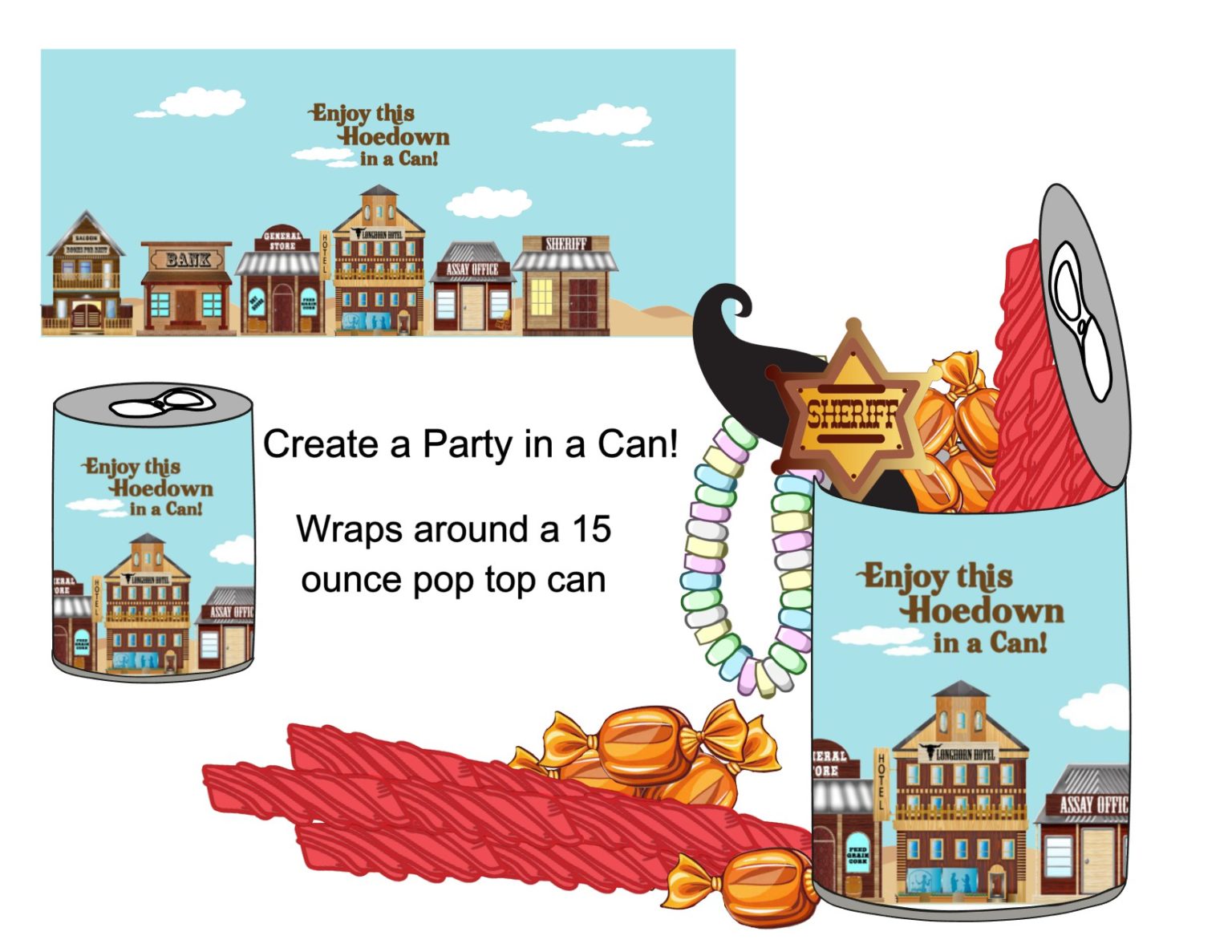 Birthday Party in a Can Wrapper FREE Printable Collection