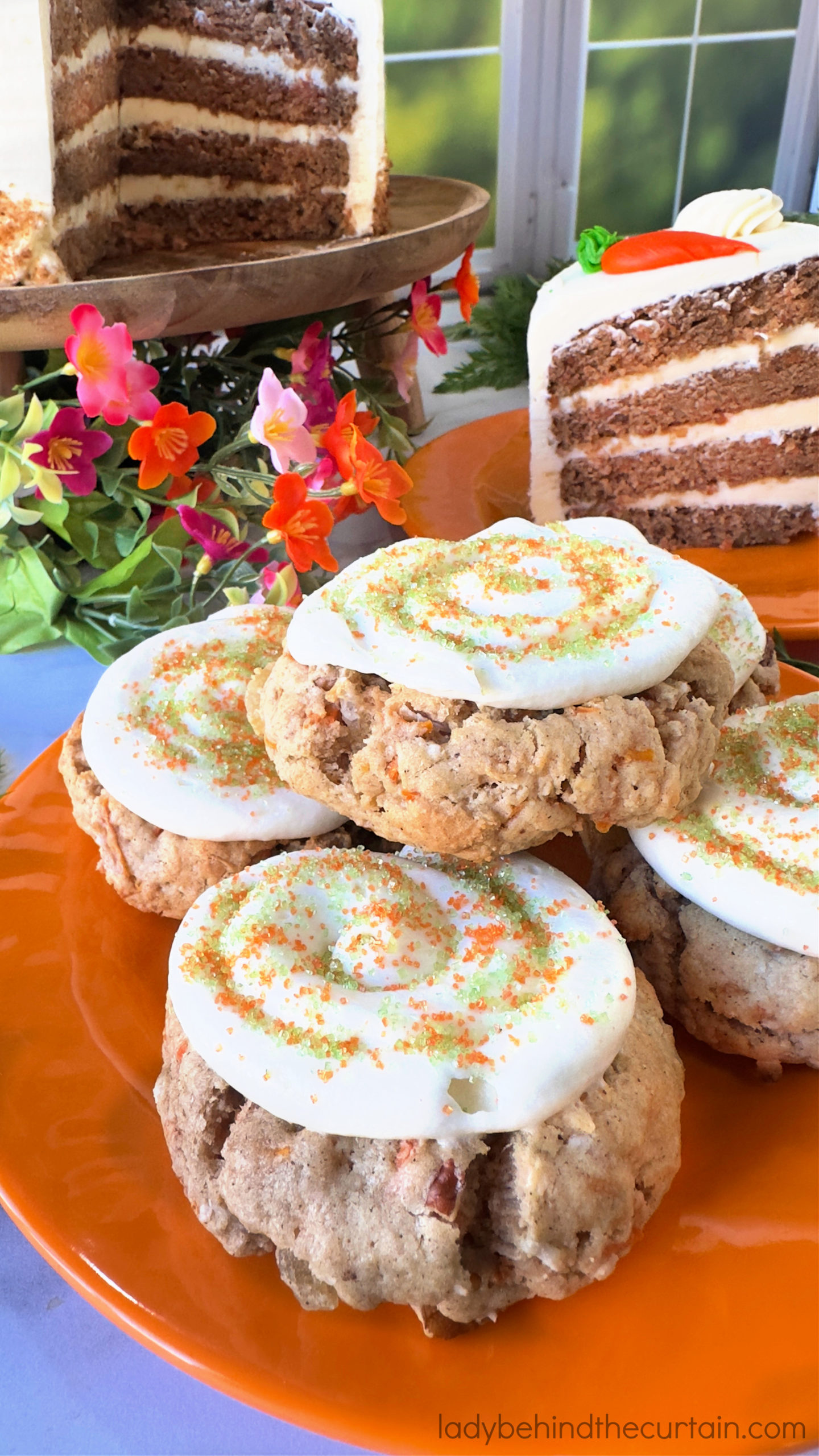 Large Thick, Chewy Bakery Size Carrot Cake Cookies