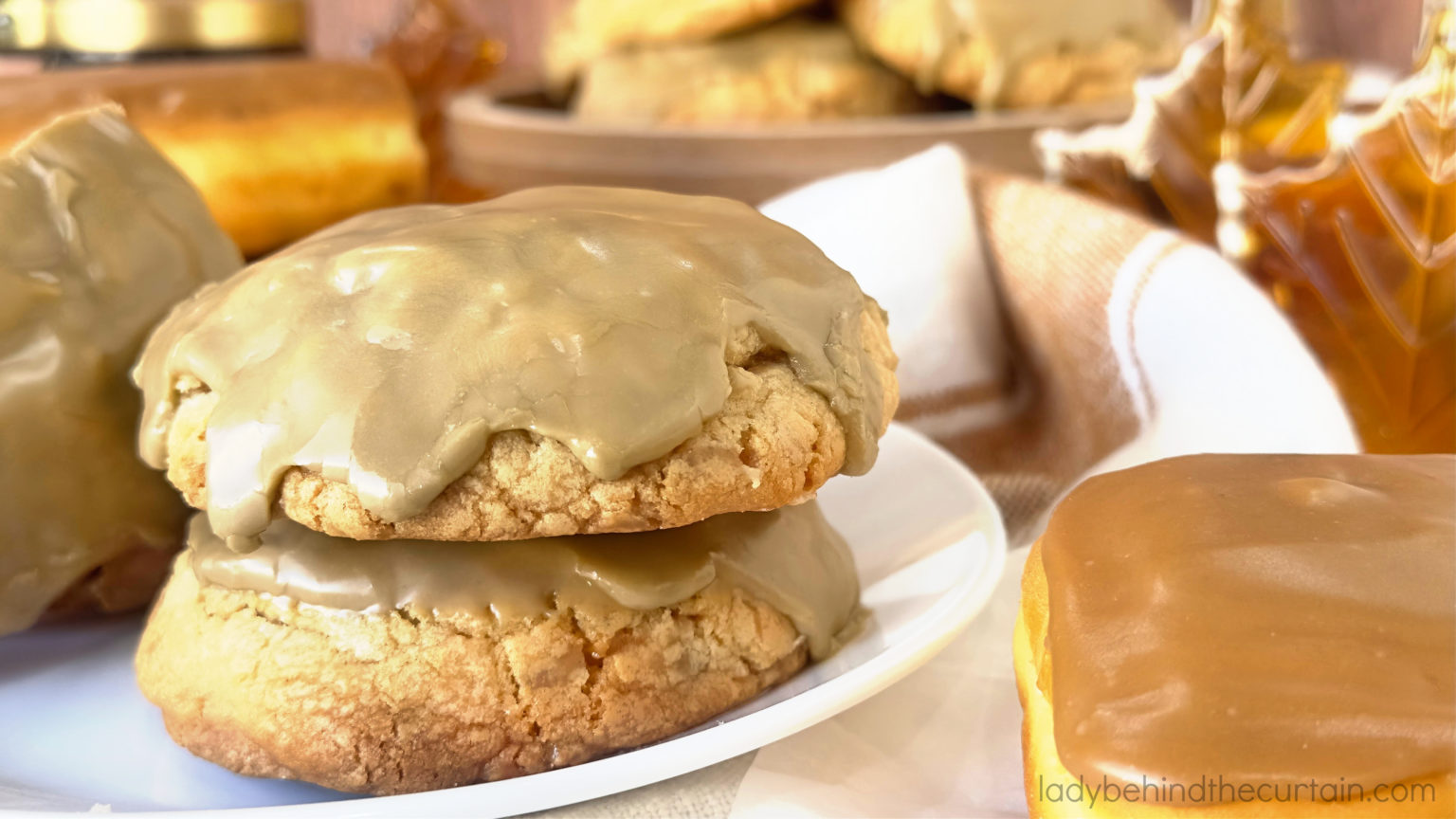 Large, Thick, Chewy Bakery-Size Donut Shop Maple Bar Cookies