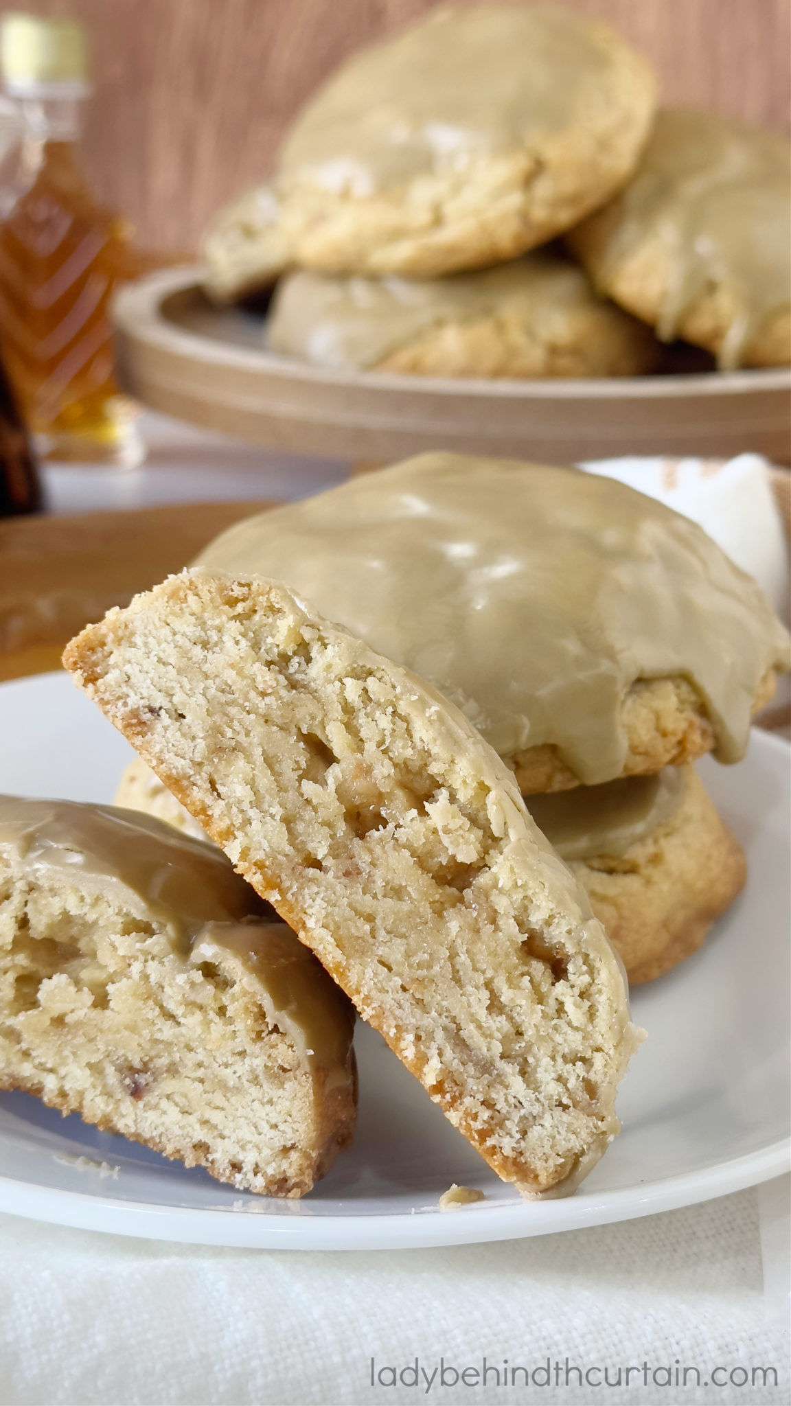 Large, Thick, Chewy Bakery-Size Donut Shop Maple Bar Cookies