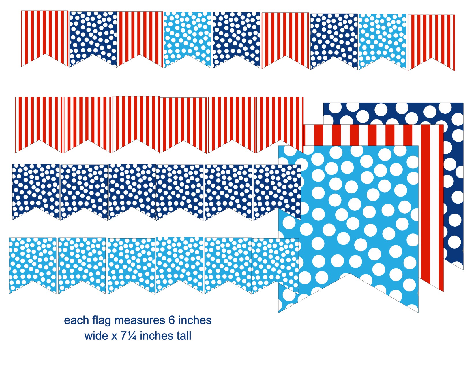 NINE: Red, White, and Blue Party FREE Printable Banner Collection