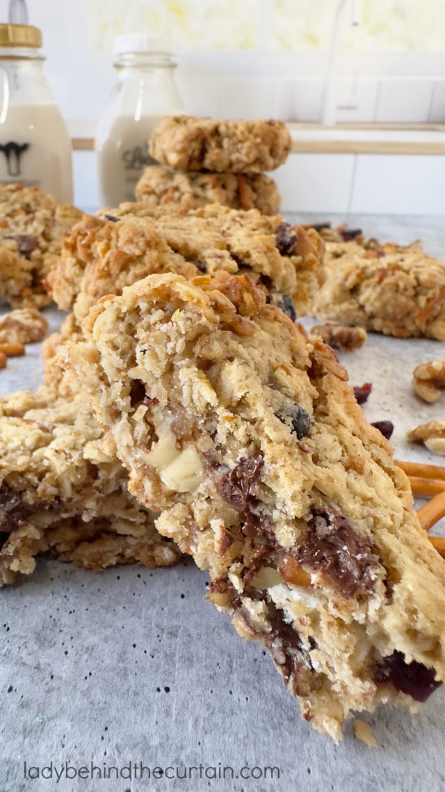 Large, Thick, Chewy, Bakery Size Oatmeal Trash Cookies