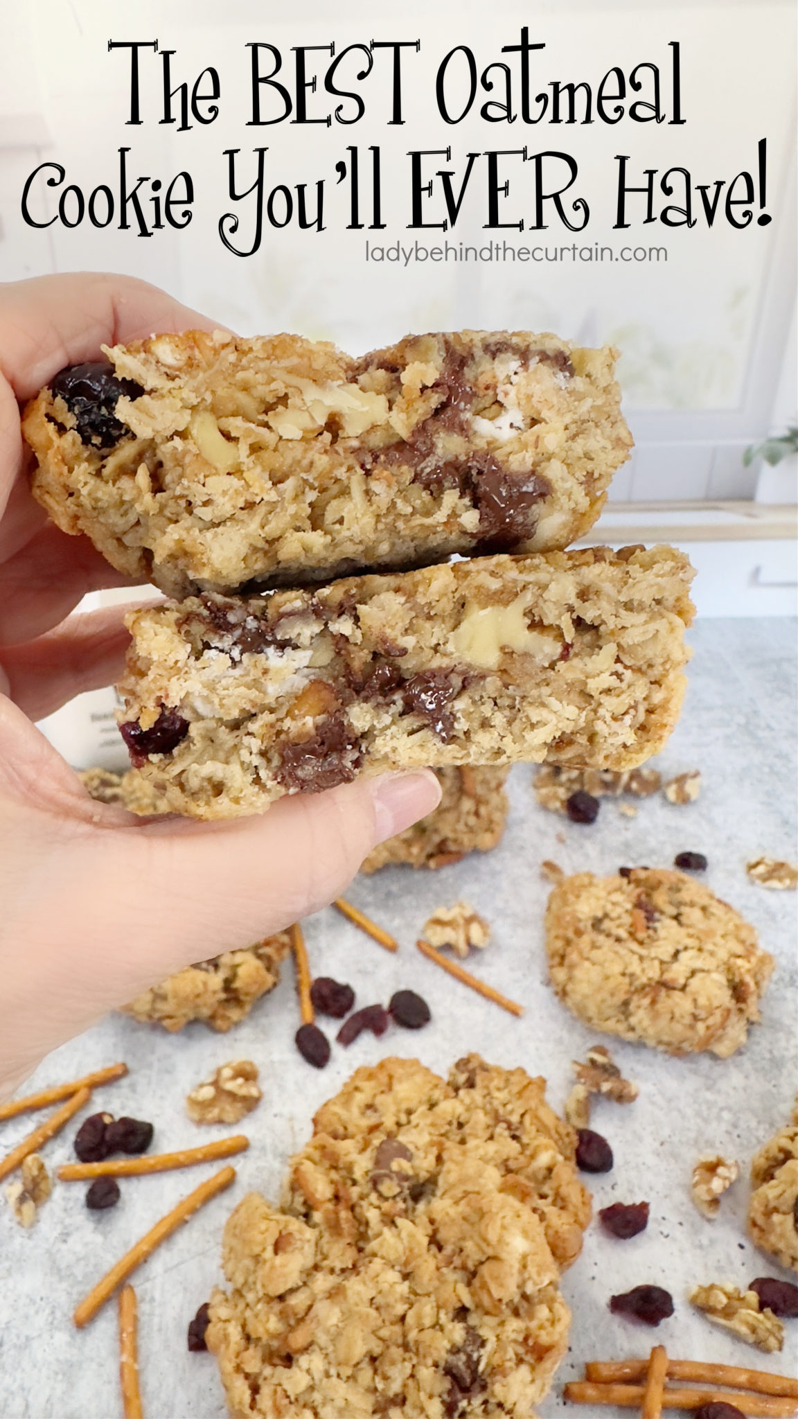 Large, Thick, Chewy, Bakery Size Oatmeal Trash Cookies