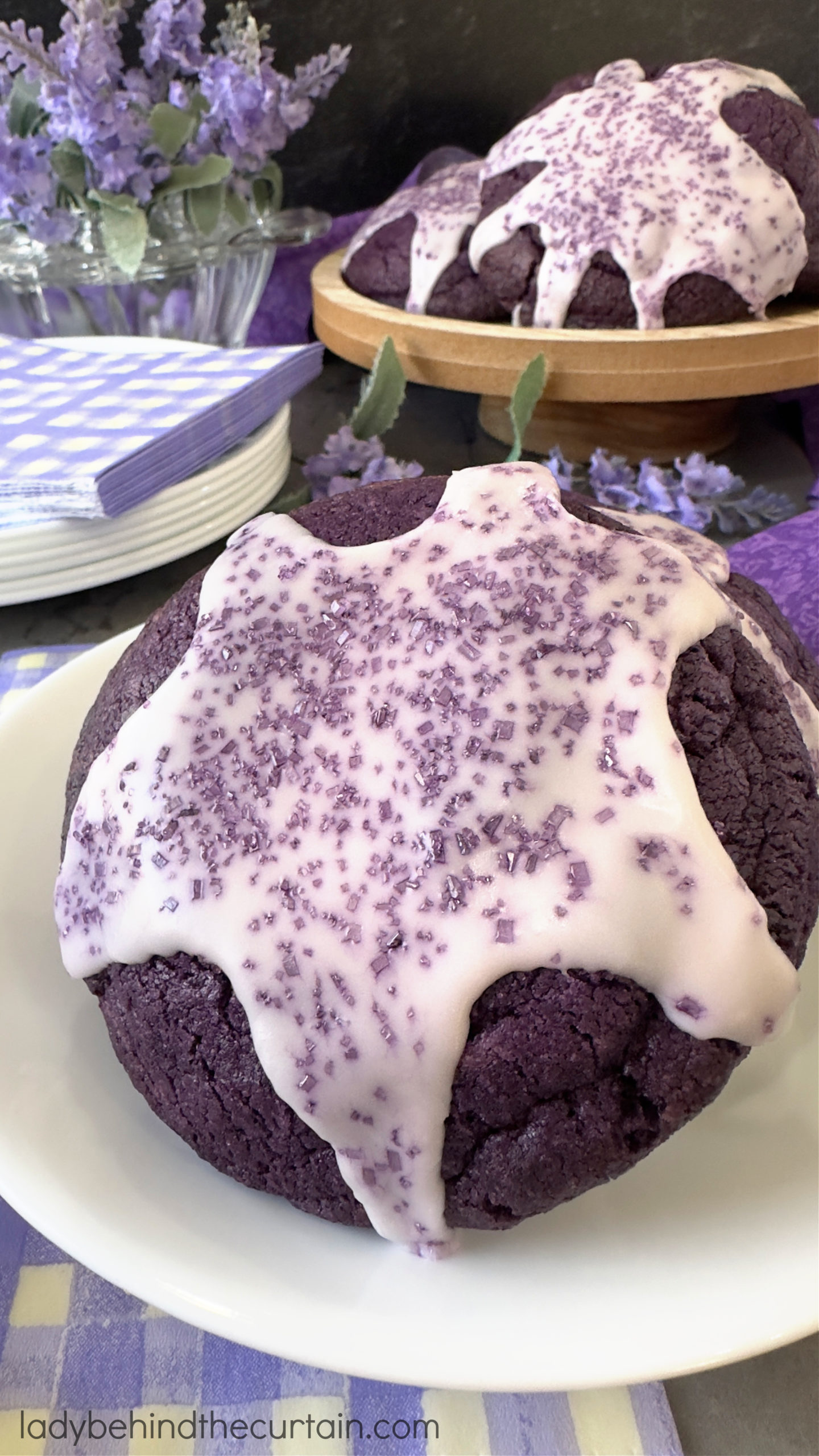 Large, Thick, Chewy Bakery Size Ube Cookies