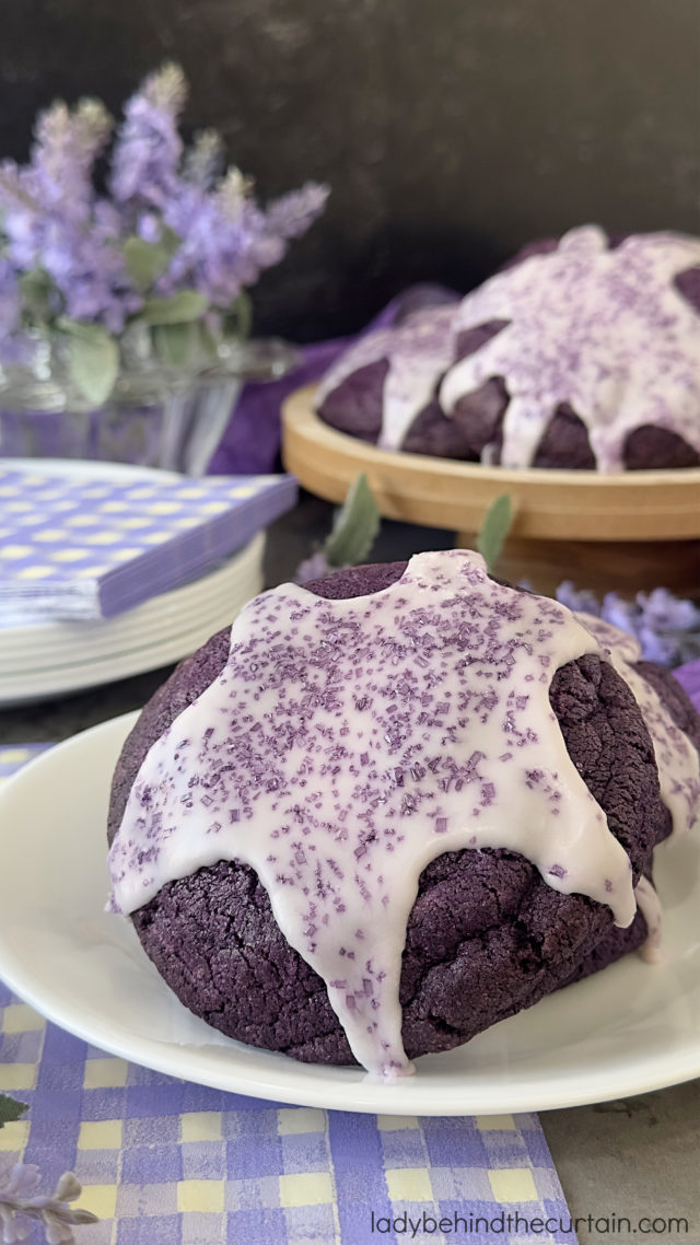 Large, Thick, Chewy Bakery Size Ube Cookies