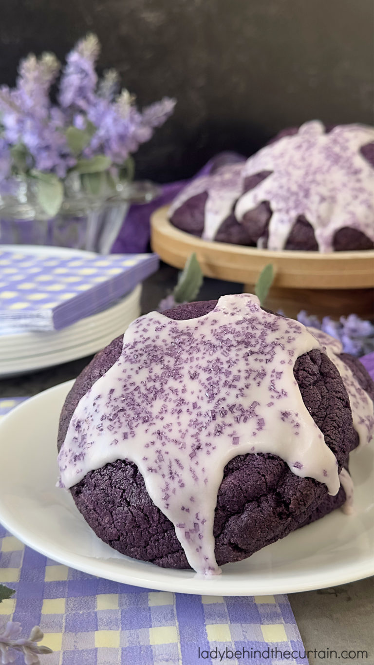 Large, Thick, Chewy Bakery Size Ube Cookies