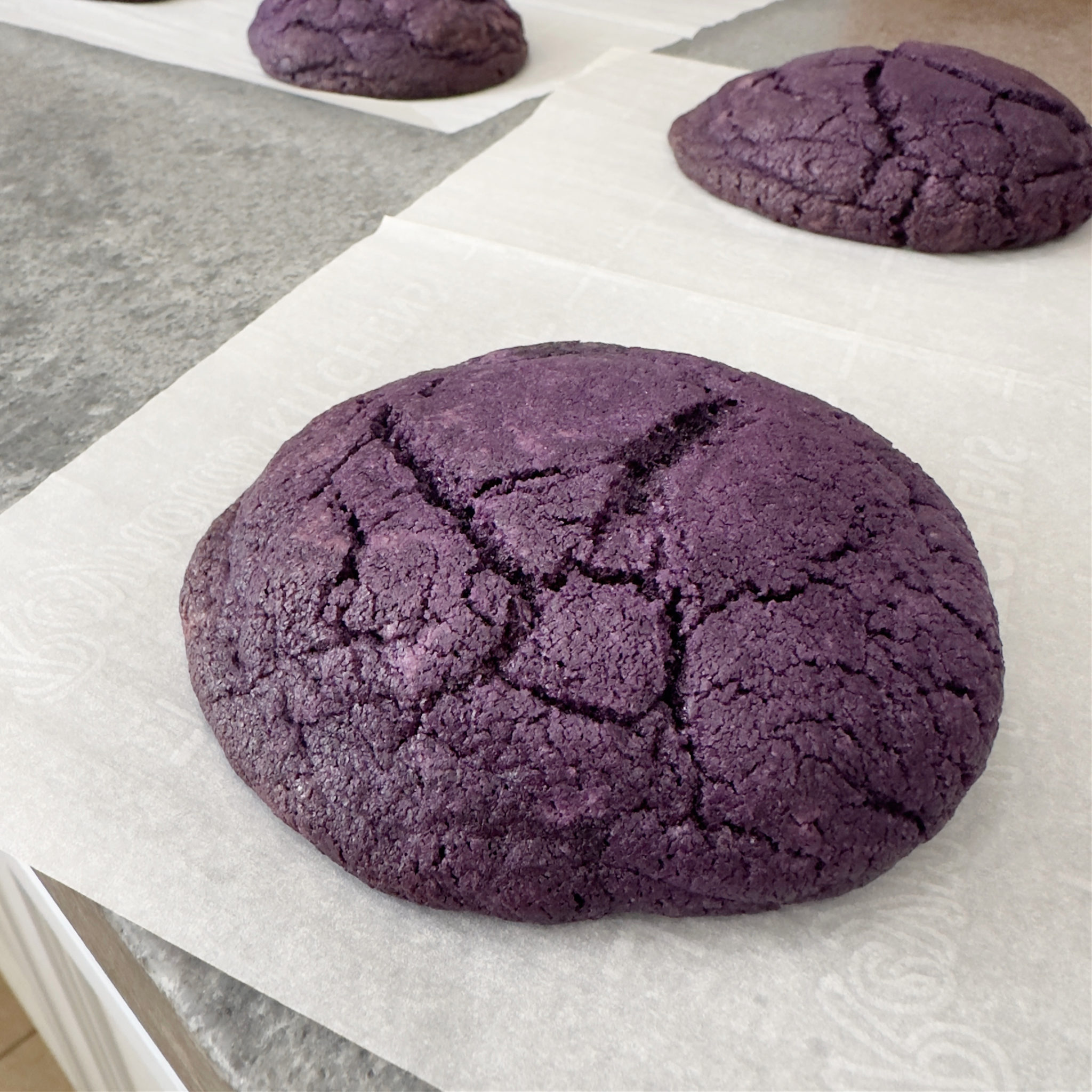 Large, Thick, Chewy Bakery Size Ube Cookies