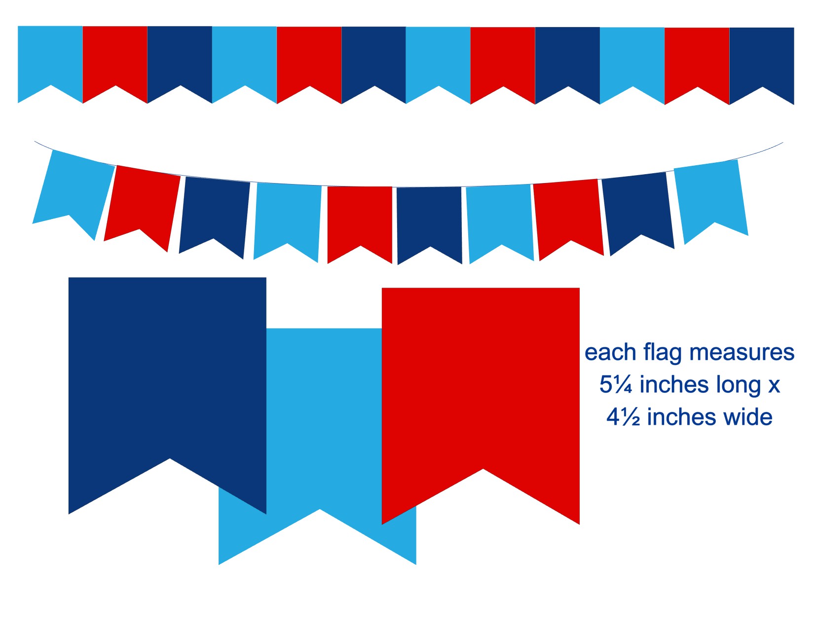 NINE: Red, White, and Blue Party FREE Printable Banner Collection