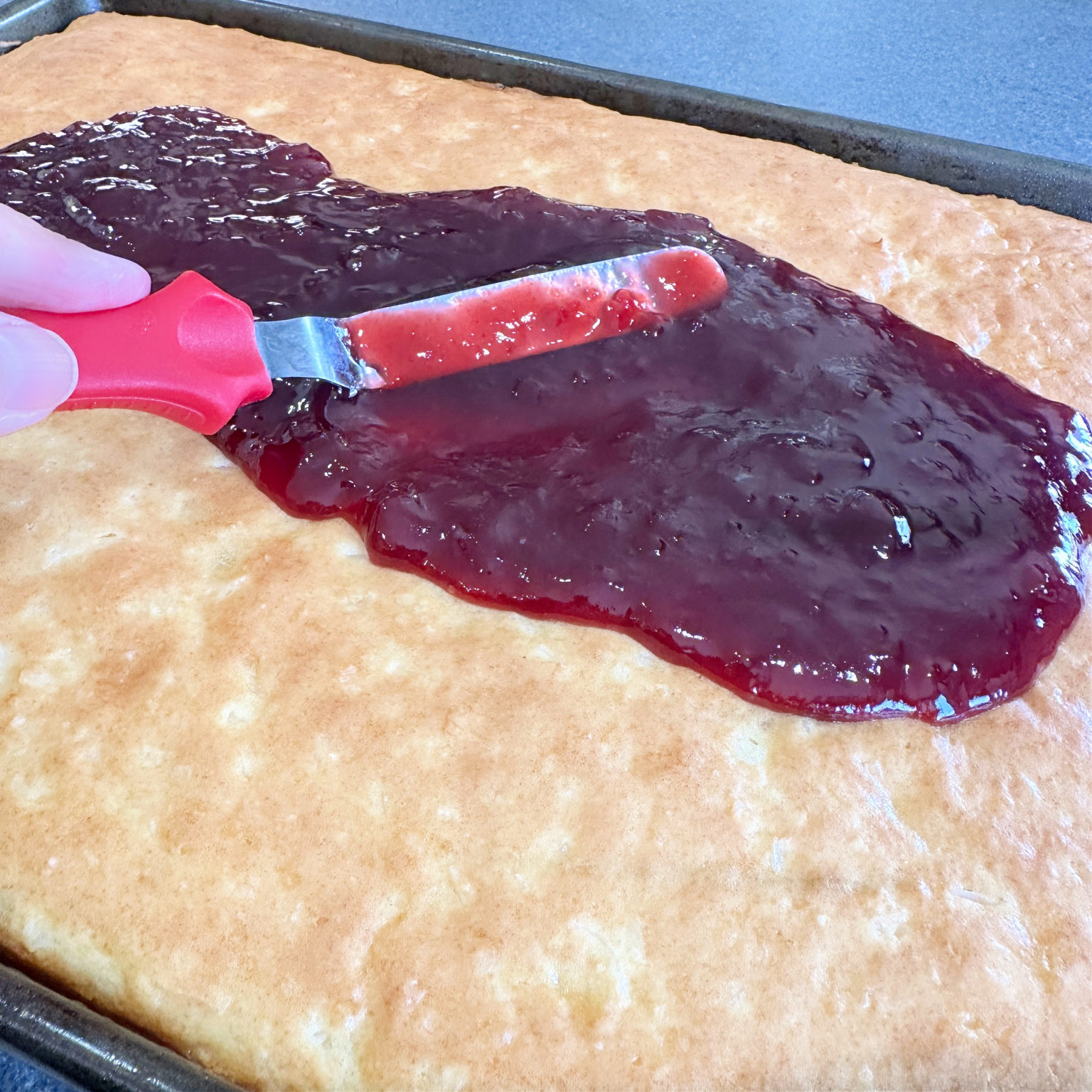 White Chocolate Raspberry Coconut Sheet Cake